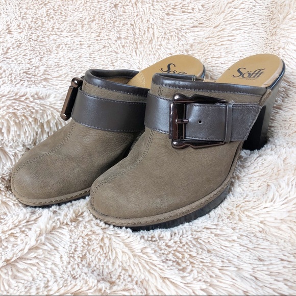 Sofft | Shoes | Sofft Womens Brown Suede Leather New Clogs Mules | Poshmark